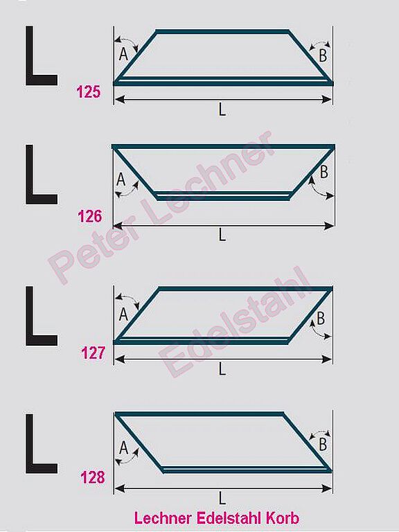 Zuschnitte Edelstahlprofile SKizze